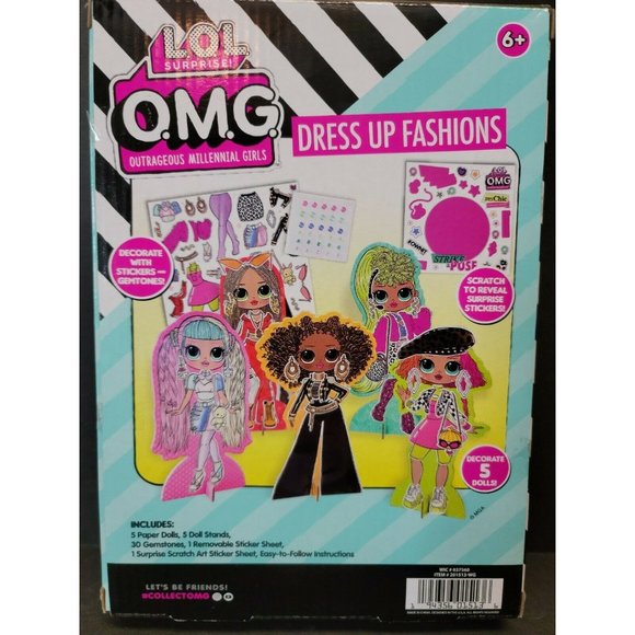 Toys | Lol Surprise Omg Paper Dolls Dress Up Fashions Decorate Five ...